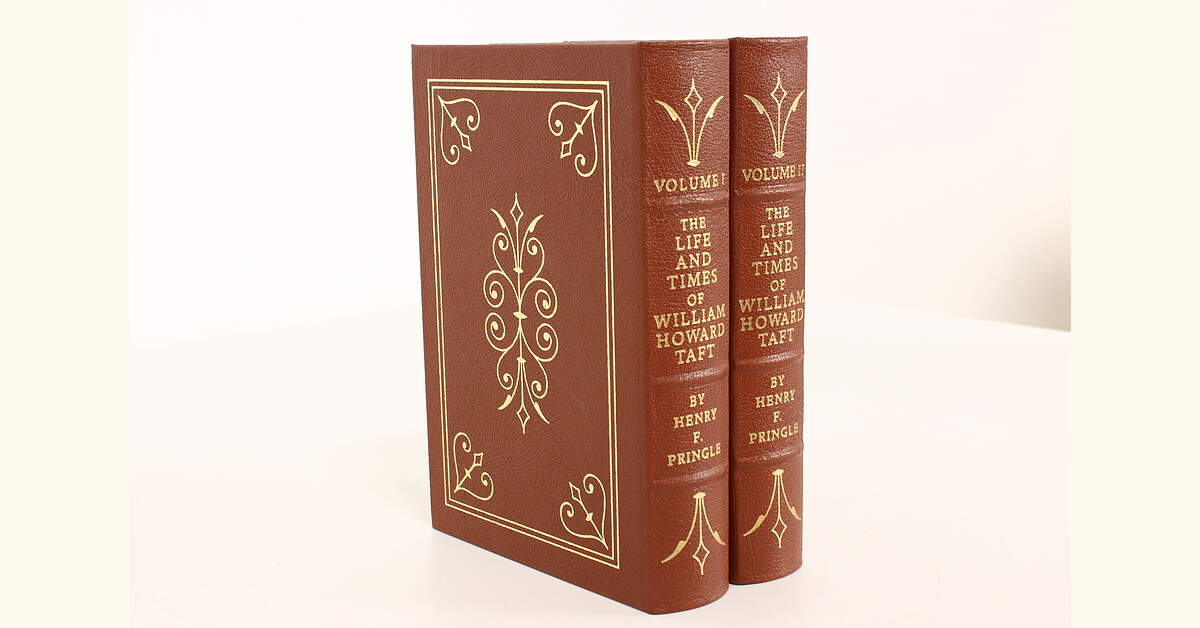 Easton Pair of President Taft Leatherbound Gold Tooled Books