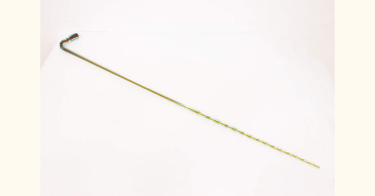 SAVE 76% Blown Glass Antique 54" Spiral Ceremonial Parade Cane