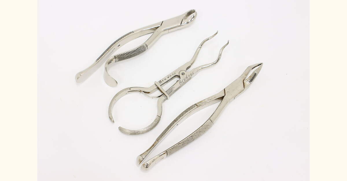 Set of 3 Dentist Vintage Stainless Steel Dental Tools Clev Dent