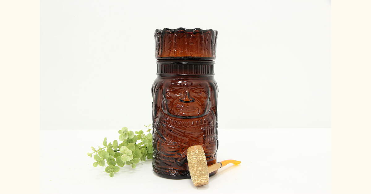 Cigar Store Indian Native American Tobacco Jar Canister
