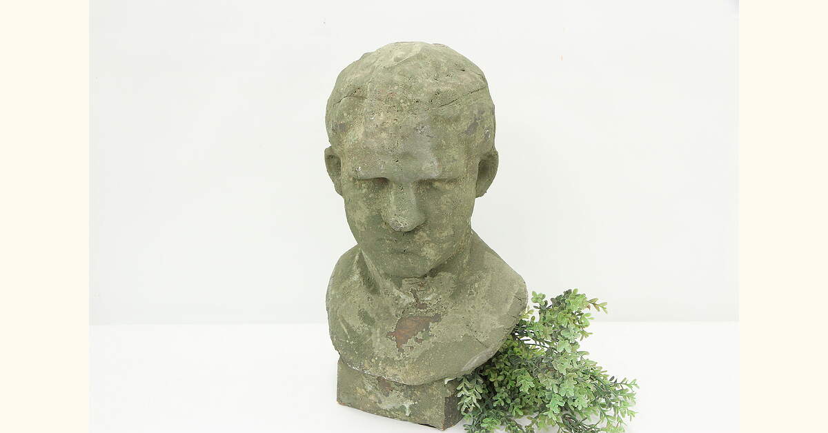 Agrippa Roman Emperor Antique Terra Cotta Bust Sculpture