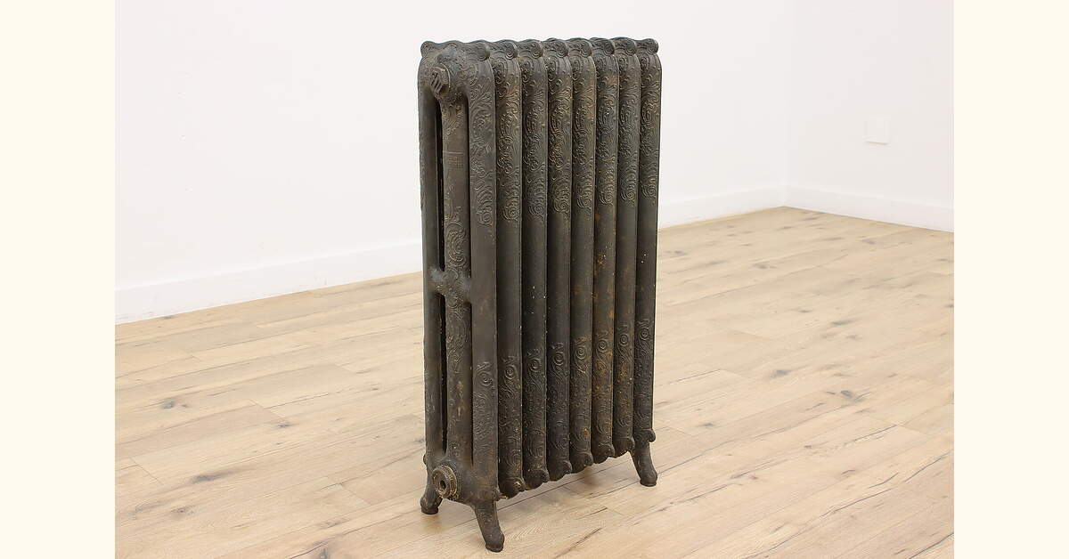 Victorian Antique Cast Iron Salvage Radiator, American