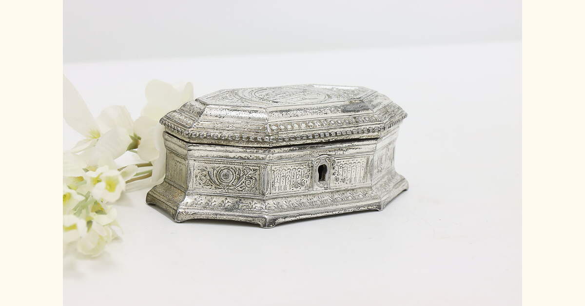 German Antique Jewelry or Keepsake Box, Koblenz Fortress