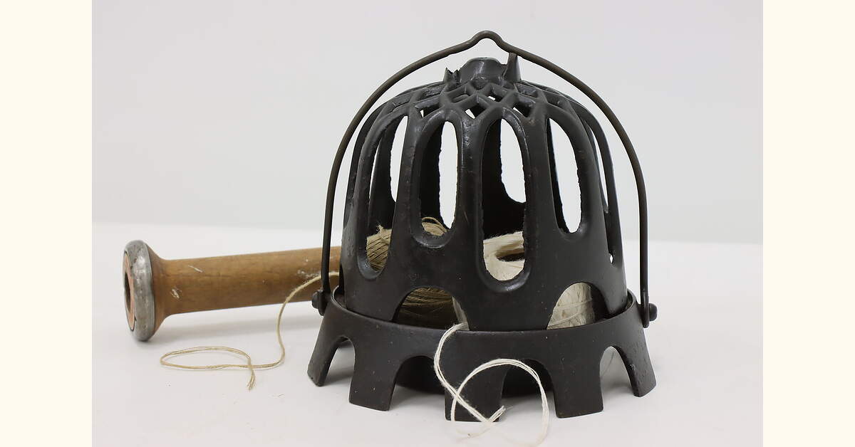 Victorian Antique Cast Iron String or Yarn Holder