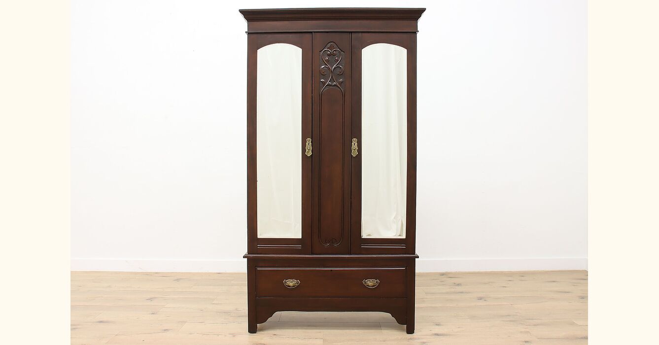 Antique english armoire store