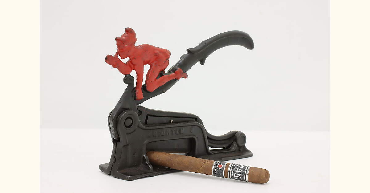 Industrial Antique Cast Iron Tobacco Plug Cutter, Brighton