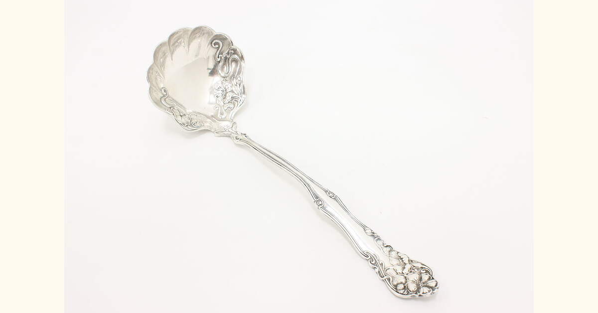 Berwick Pattern Antique Silverplate Punch Soup Ladle Rogers