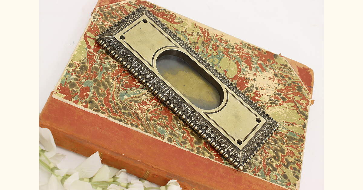 Traditional Vintage Salvage Brass Sliding Door Plate