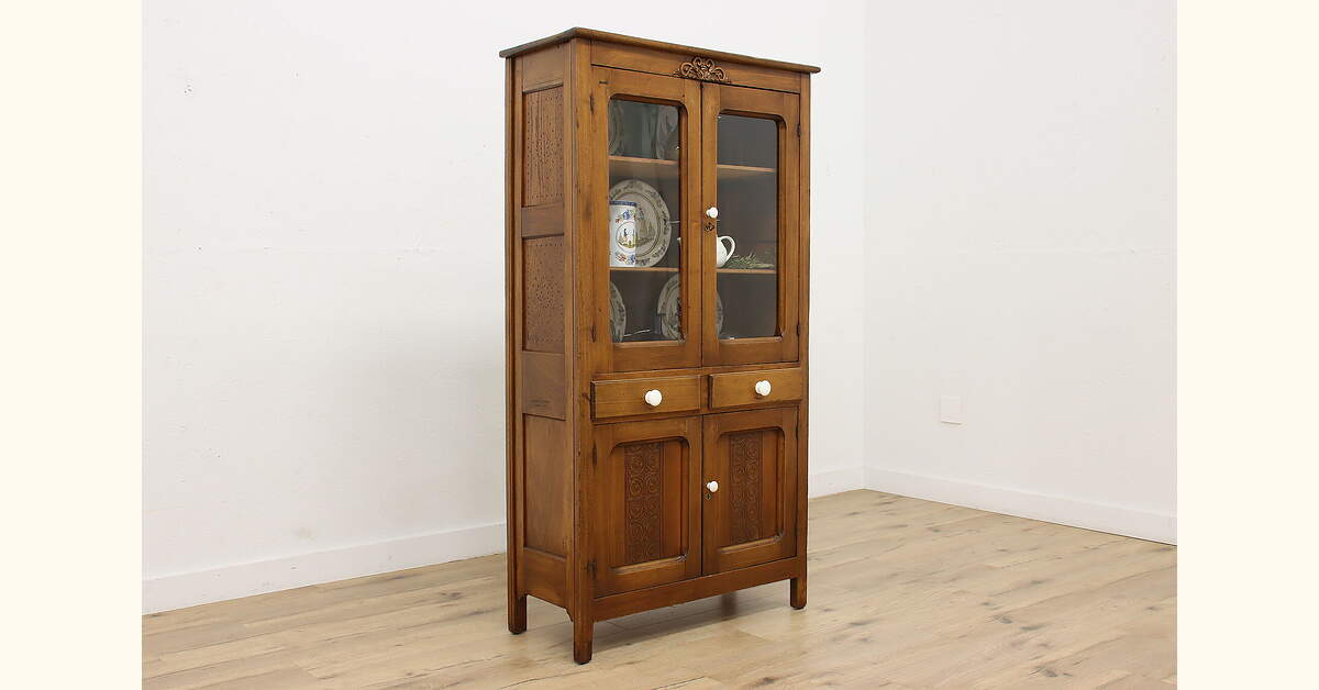 Victorian Farmhouse Antique Kitchen Pie Safe Pantry Cupboard