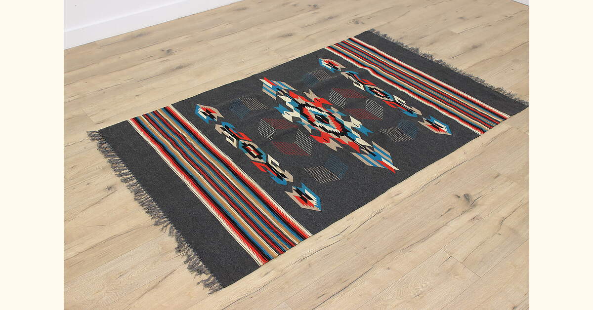 Chimayo Design Southwest Vintage Woven Wool Blanket
