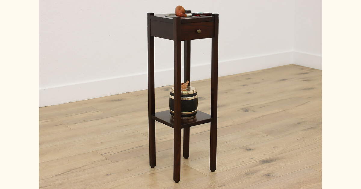 Arts & Crafts Antique Mission Oak Smoking Stand, Lakeside
