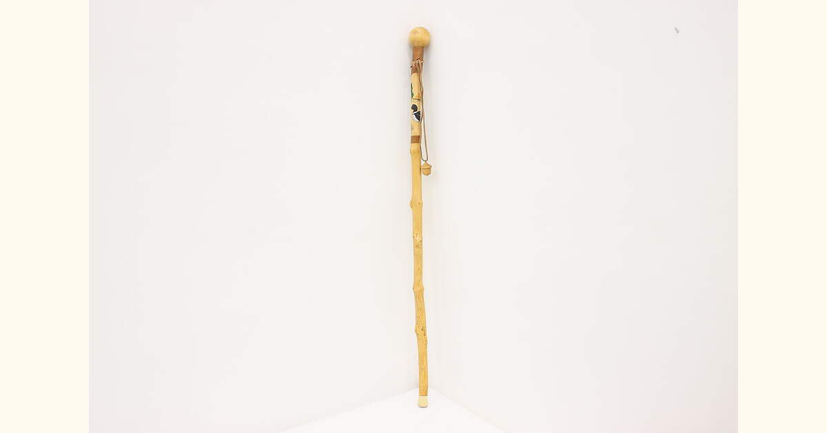 Farmhouse Vintage Oak & Pine Walking Stick or Cane, Loon, DJ