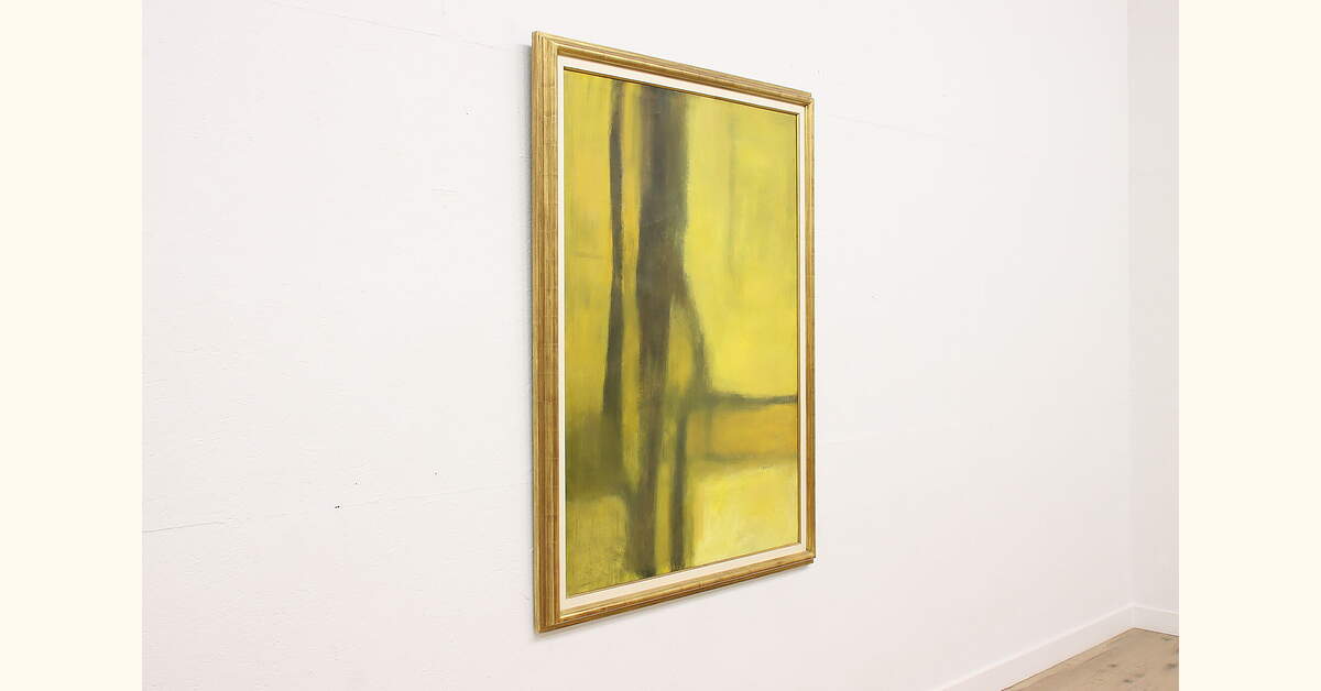 Study in Yellow & Green Original Oil Painting D. Fuller 67"